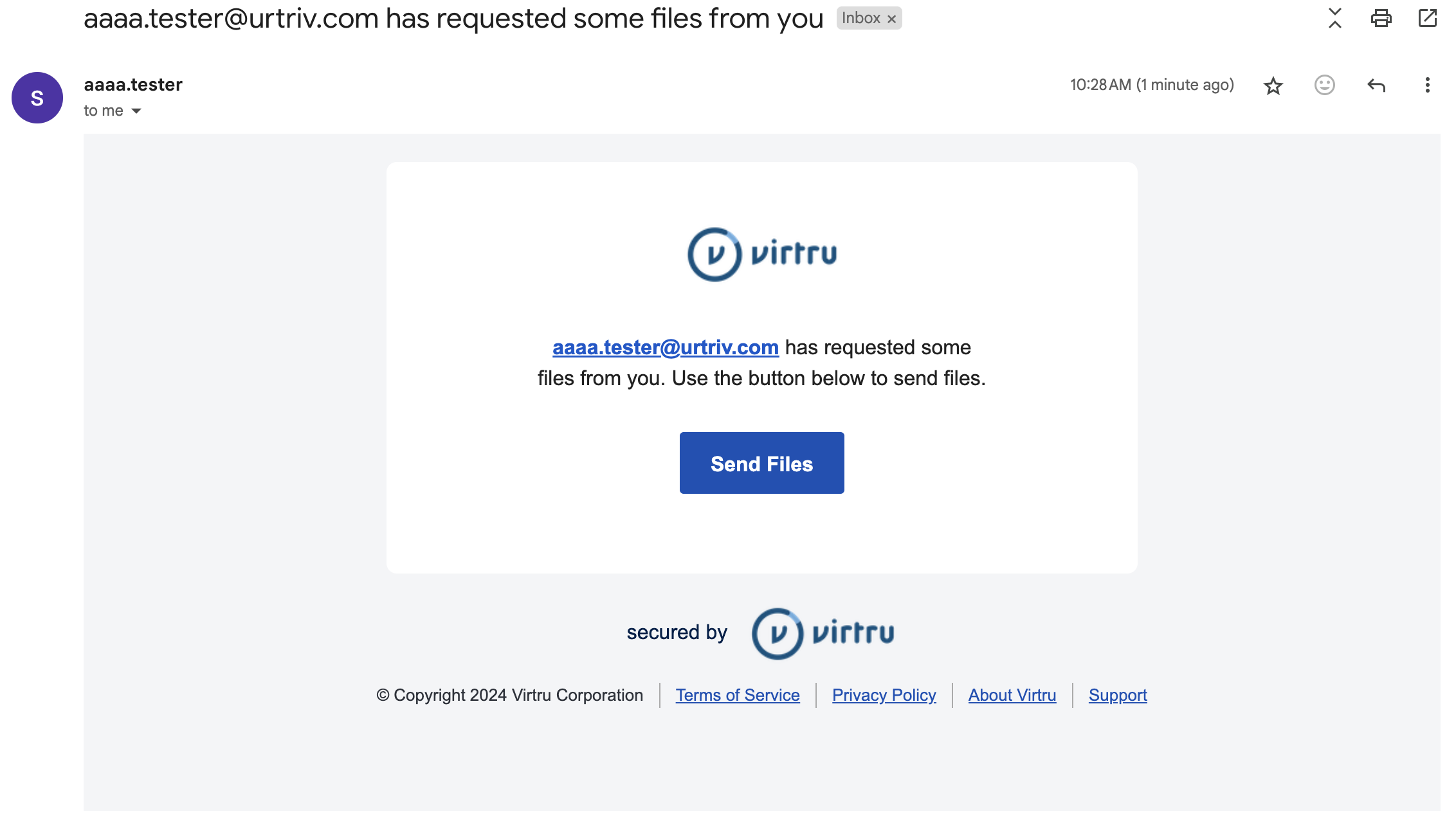 Requesting Files via Secure Share – Virtru
